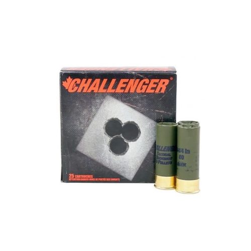 Challenger Ammo 00100 100 Shotgun Ammo 12 GA, 2-3/4 in, 00B, 9 Pellets ...